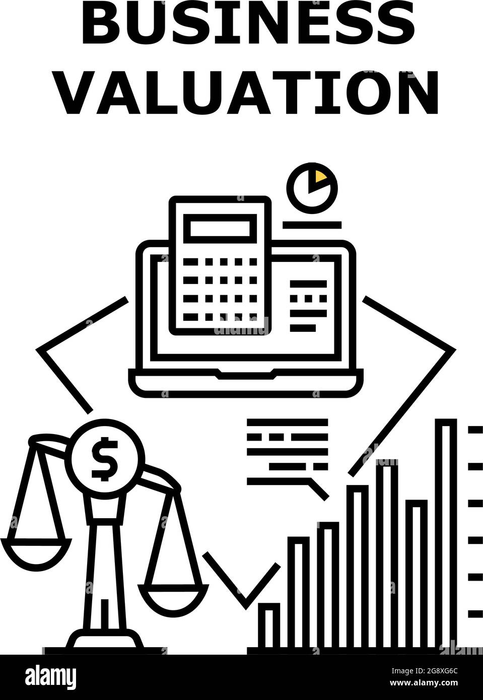 Company Business Valuation Vector Concept Color Stock Vector Image ...