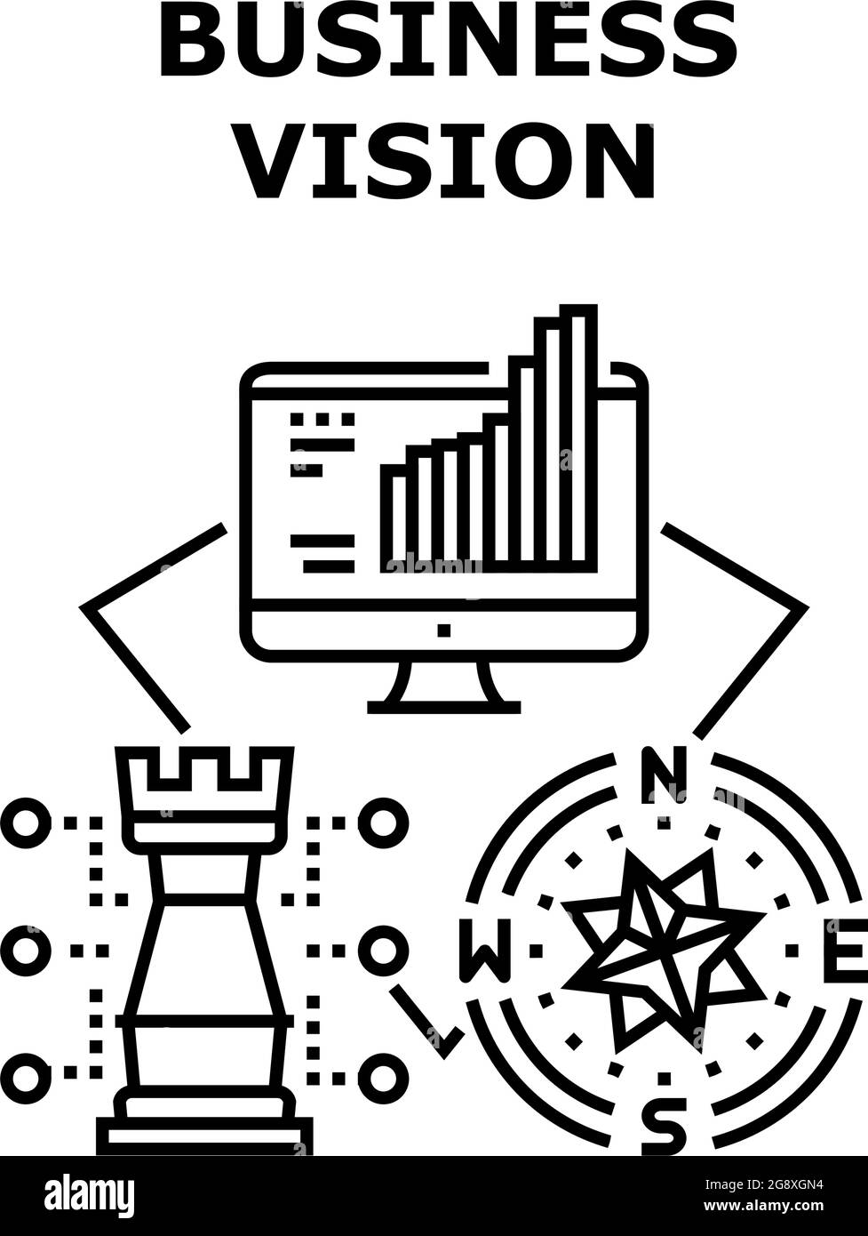 Business Vision Vector Concept Black Illustration Stock Vector Image ...