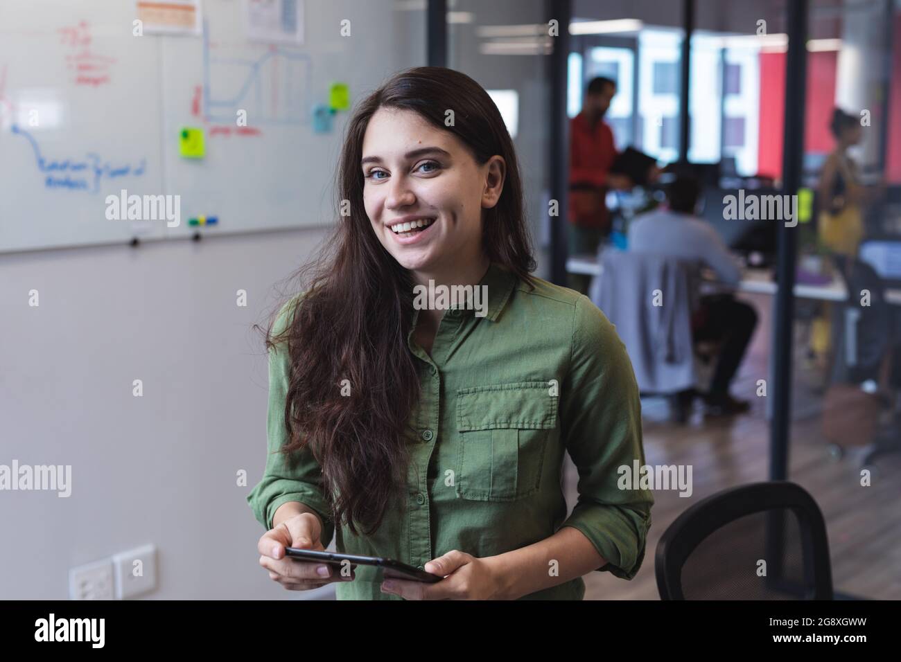 Female face office worker hi-res stock photography and images - Alamy
