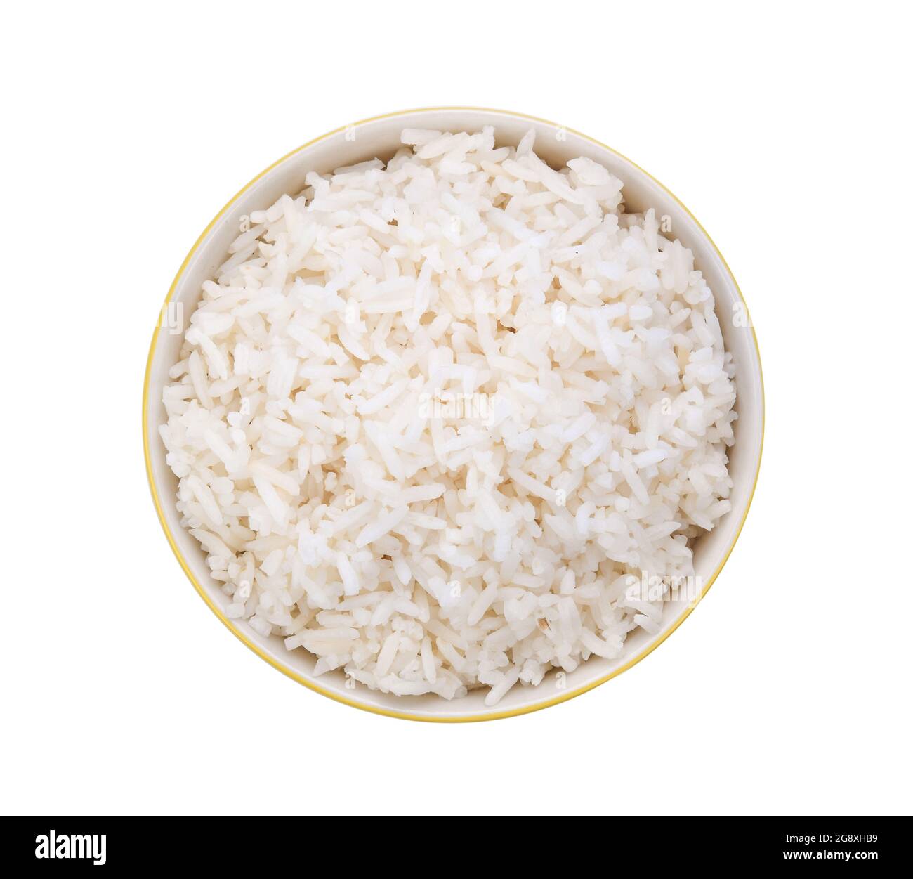 Rice in a bow isolatedl on white background Stock Photo - Alamy