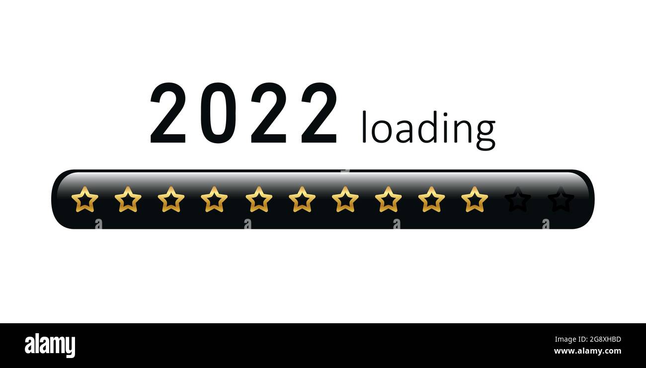 2022 loading golden bar with stars on white Stock Vector Image & Art ...
