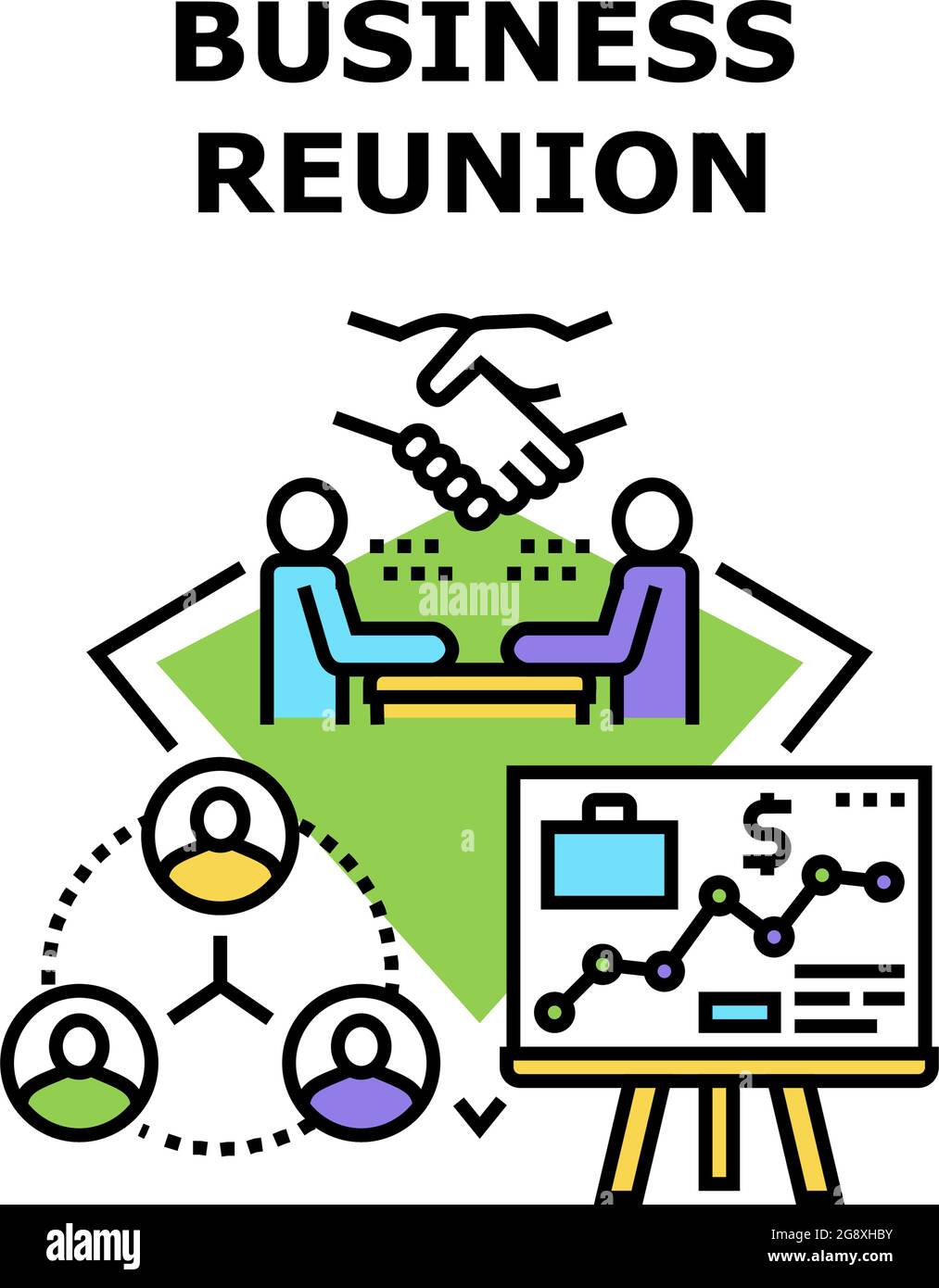 Business Reunion Vector Concept Color Illustration Stock Vector Image ...