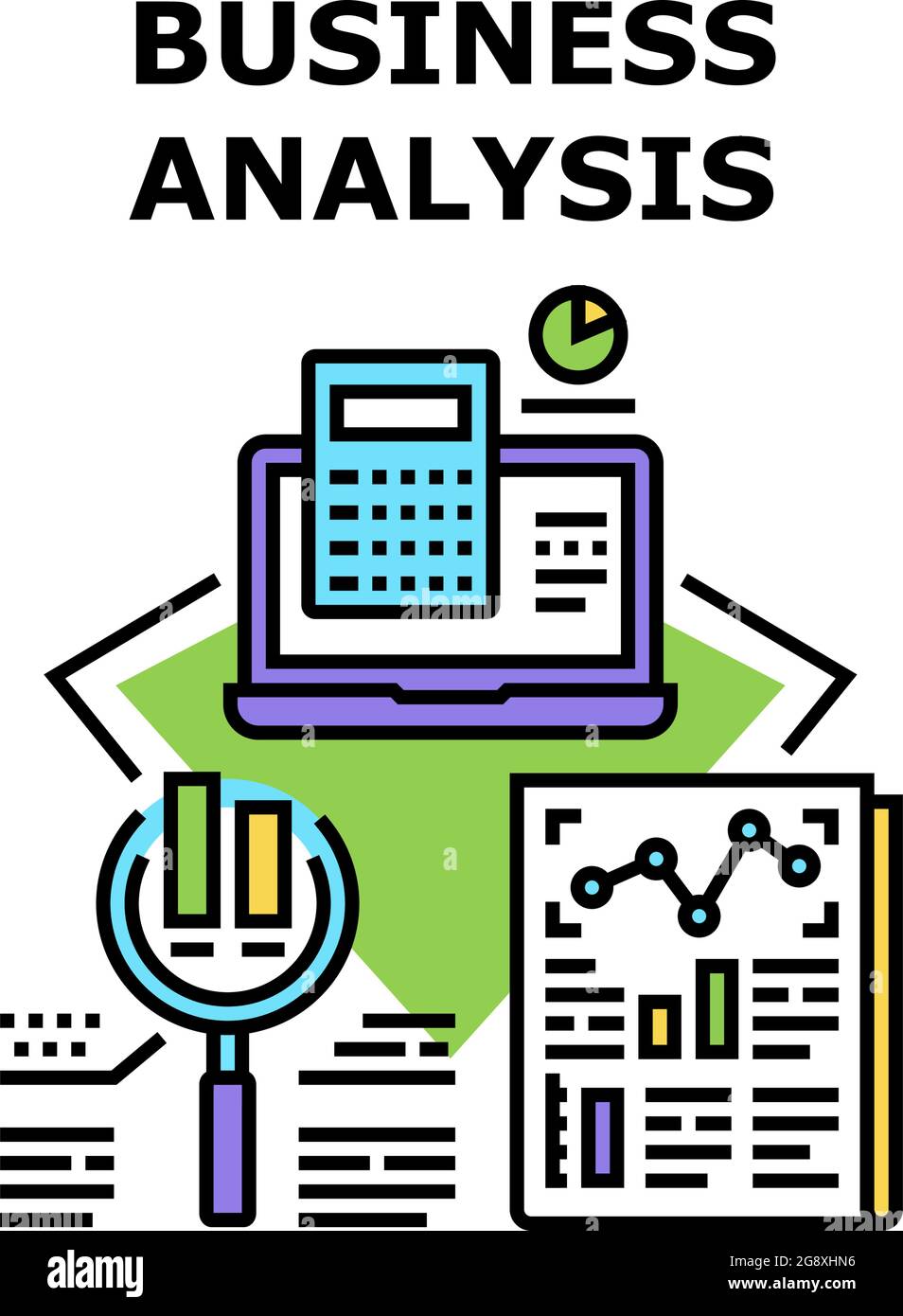 Business Analysis Report Vector Concept Color Stock Vector Image & Art ...