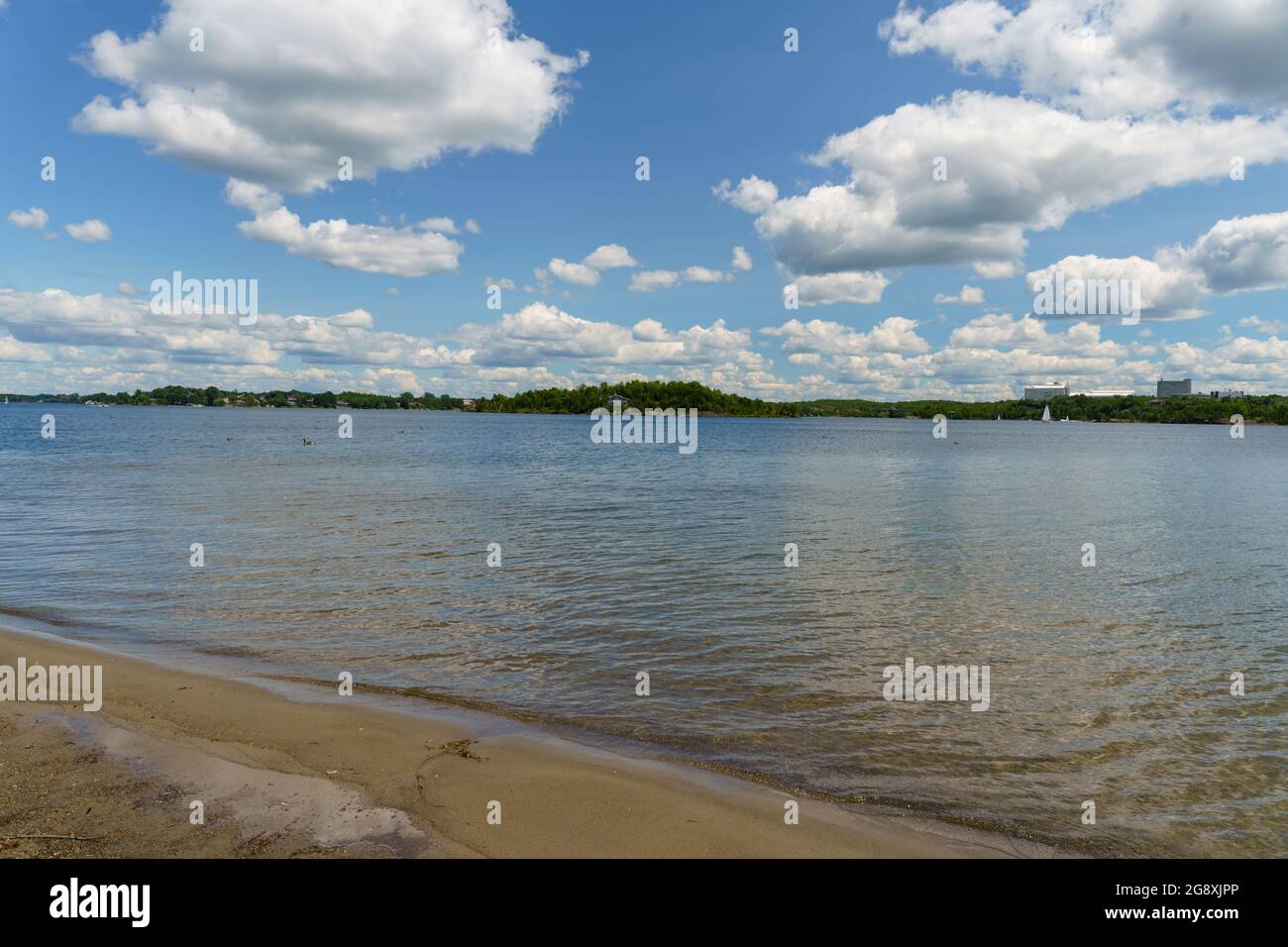 Beautiful shot of the Lake Huron from the Manitoulin Island Stock Photo ...