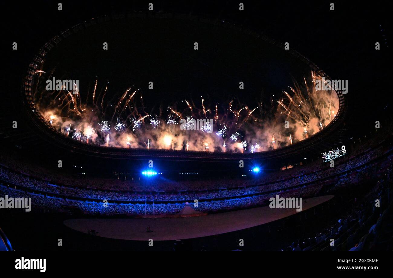 Tokyo, Japan. 23rd July, 2021. Olympia: Opening ceremony in the Olympic ...