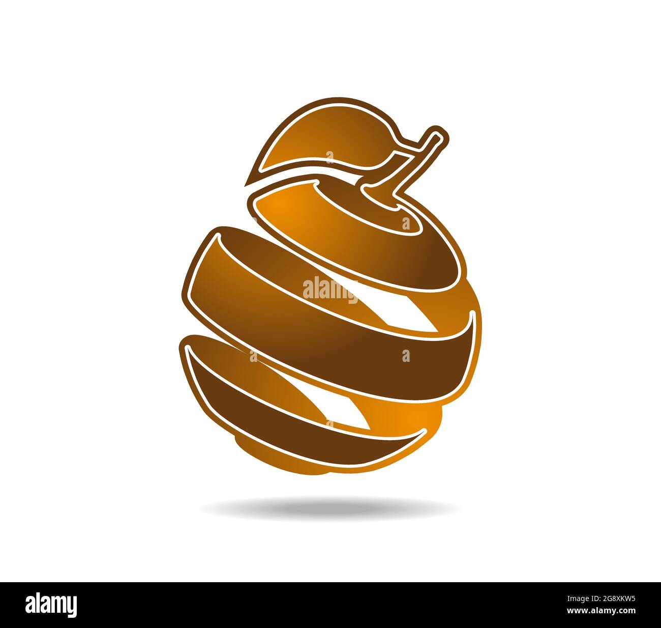 Peeled golden lime fruit with a leaf. Peeled lime peel Stock Vector ...