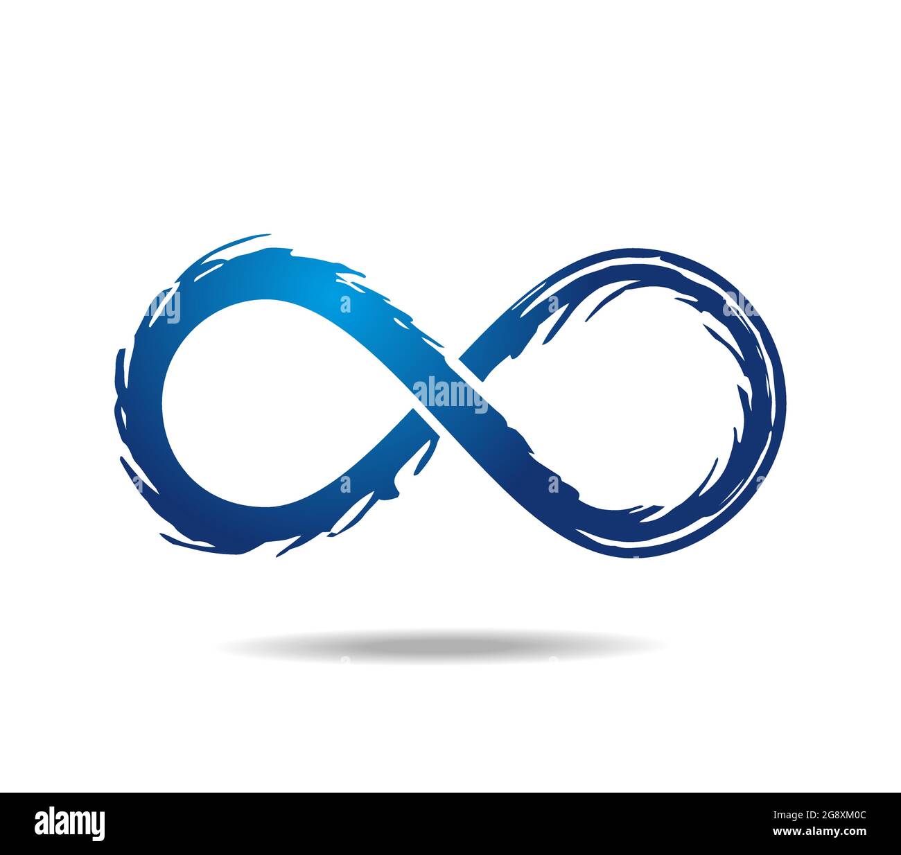 Blue mobius loop reminiscent of horror movies. Untidy infinity symbol Stock Vector Image & Art ...