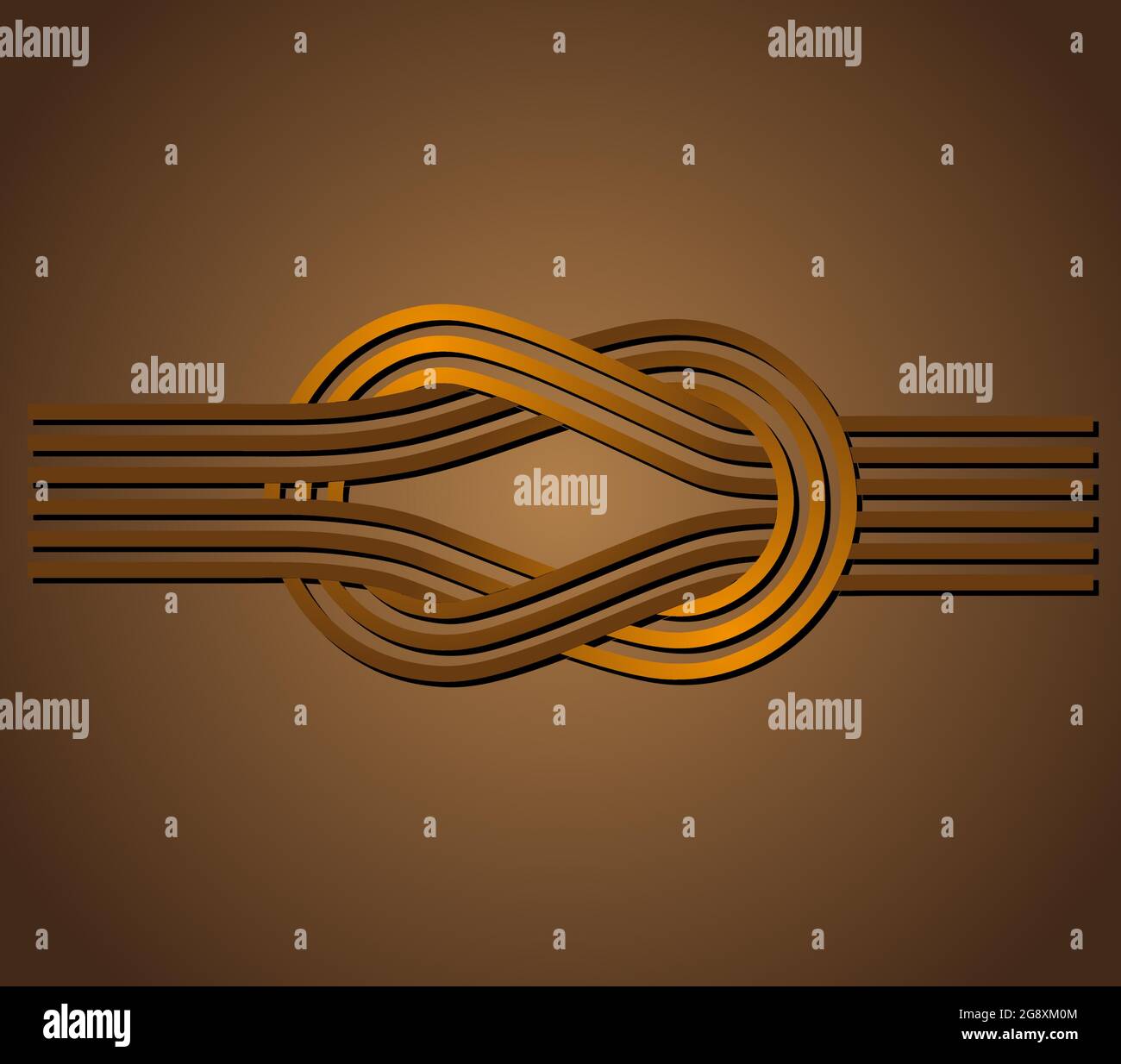 How to tie a reef knot Stock Vector Images - Alamy