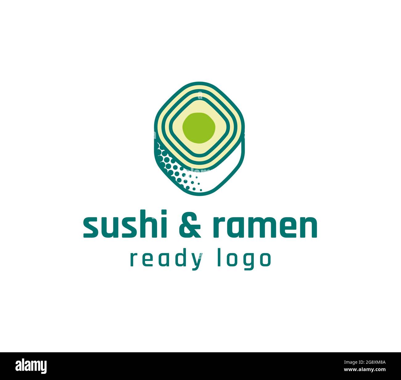 Ready sushi and ramen bar logo in green Stock Vector Image & Art - Alamy