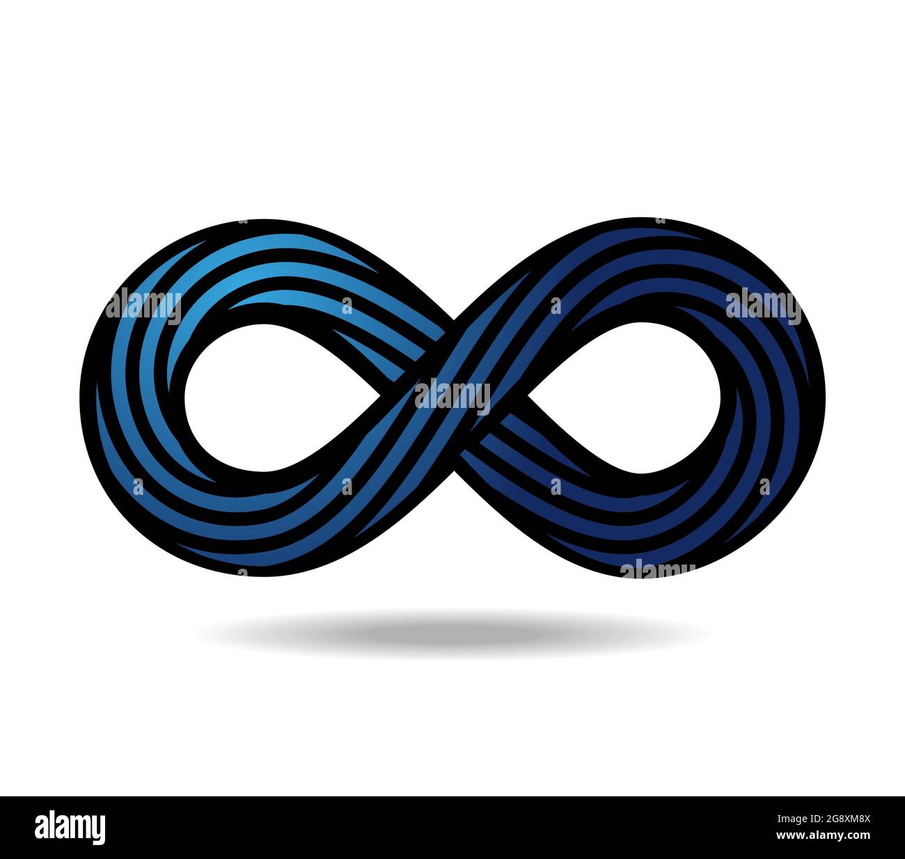 Mobius Loop Made Of Blue Rope Infinity Symbol Stock Vector Image And Art