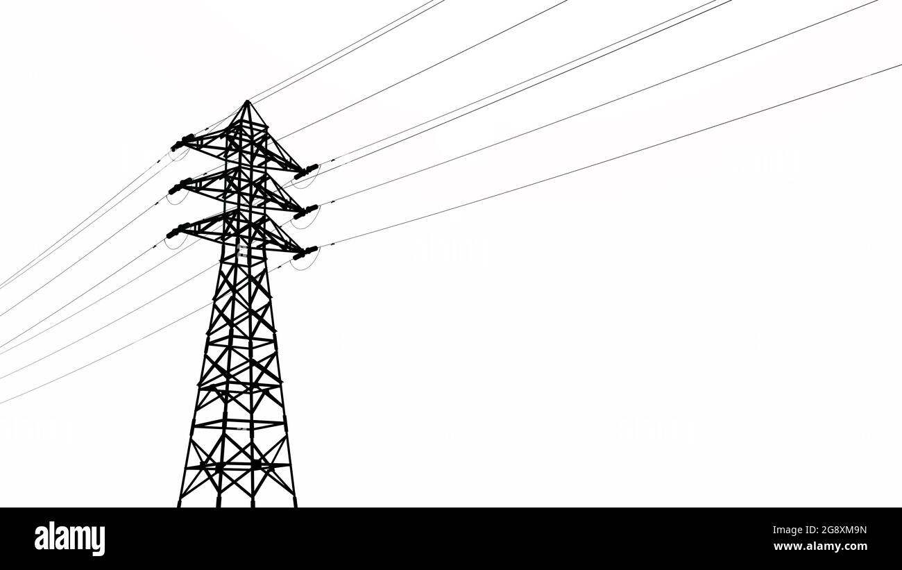 Overhead line power grid Cut Out Stock Images & Pictures - Alamy