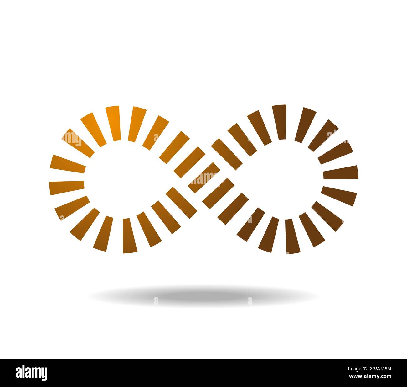 Mobius loop made of golden pieces. Infinity symbol Stock Vector Image ...