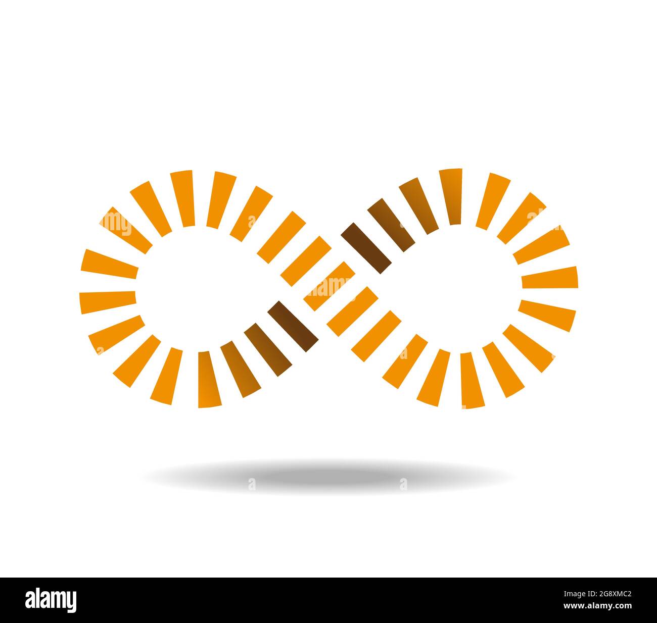 Mobius Loop Made Of Golden Pieces Infinity Symbol Stock Vector Image