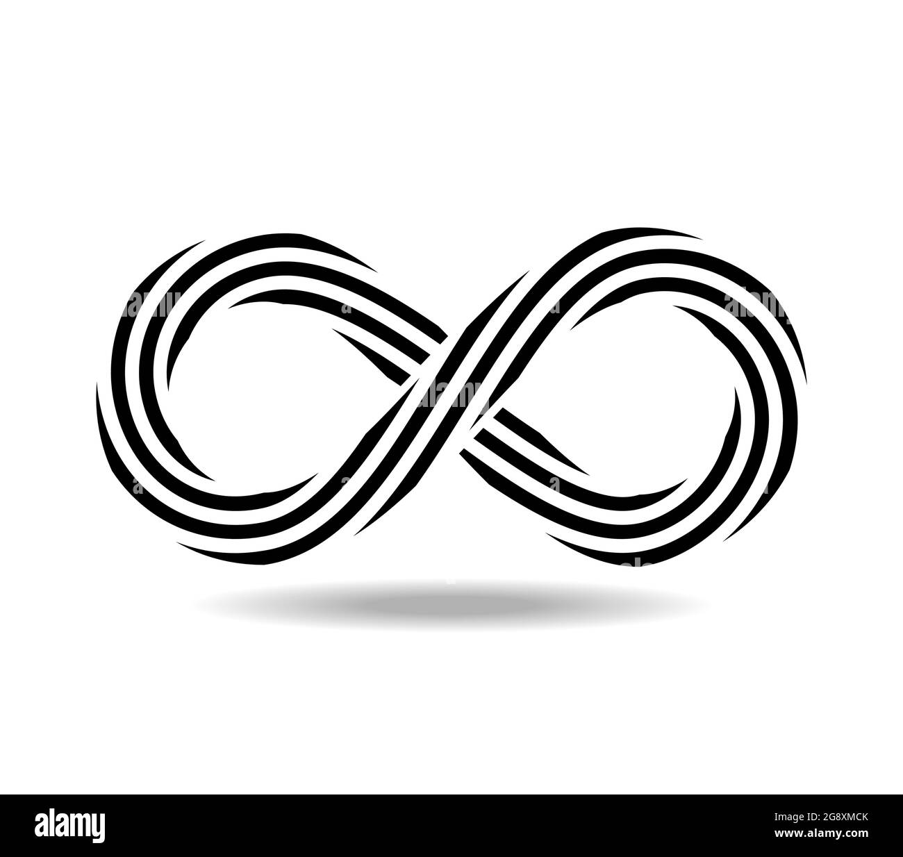 Mobius loop made of black and white rope. infinity symbol. 8 Stock ...