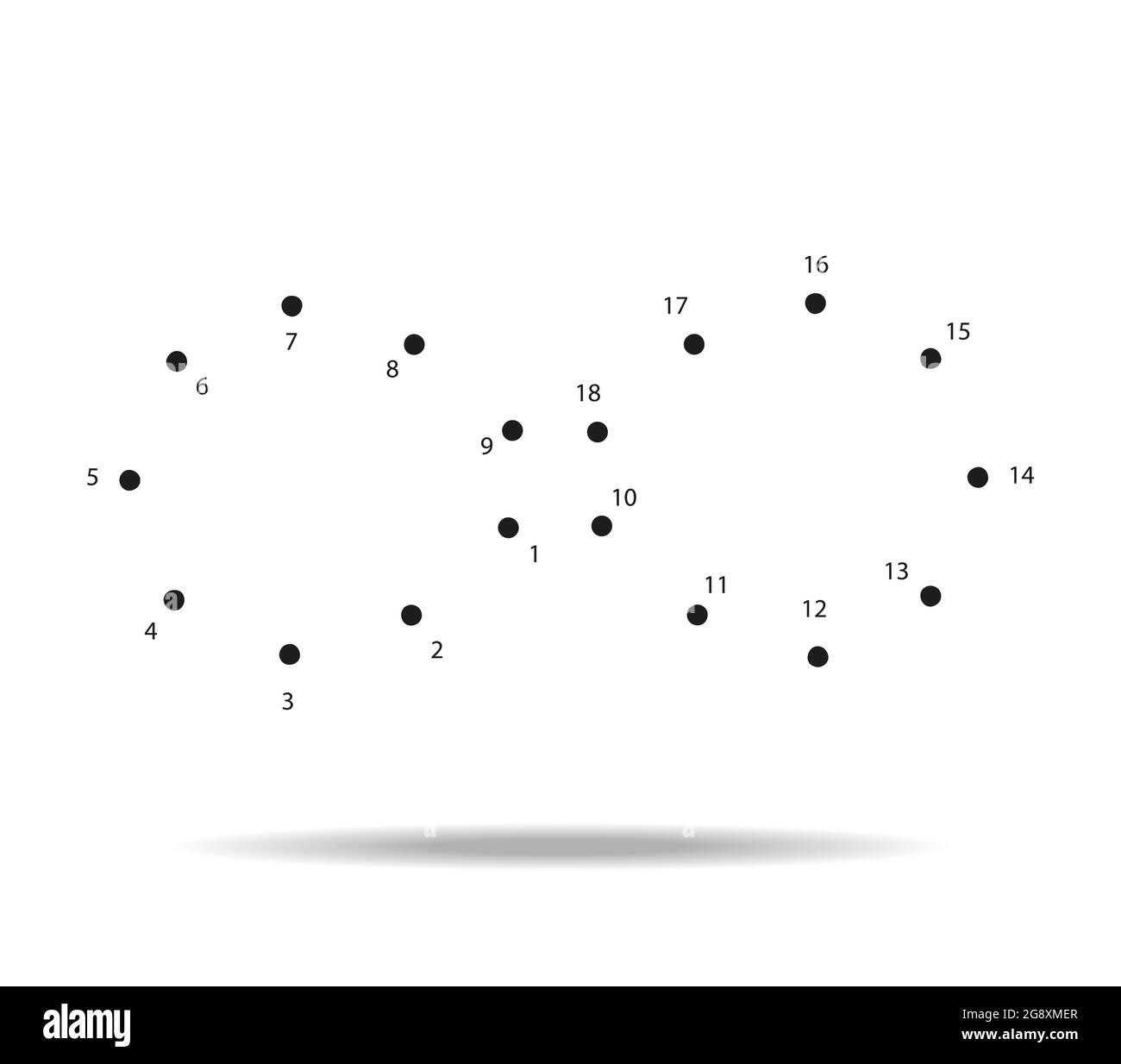 Dot to dot Mobius' loop picture. Infinity symbol Stock Vector Image ...