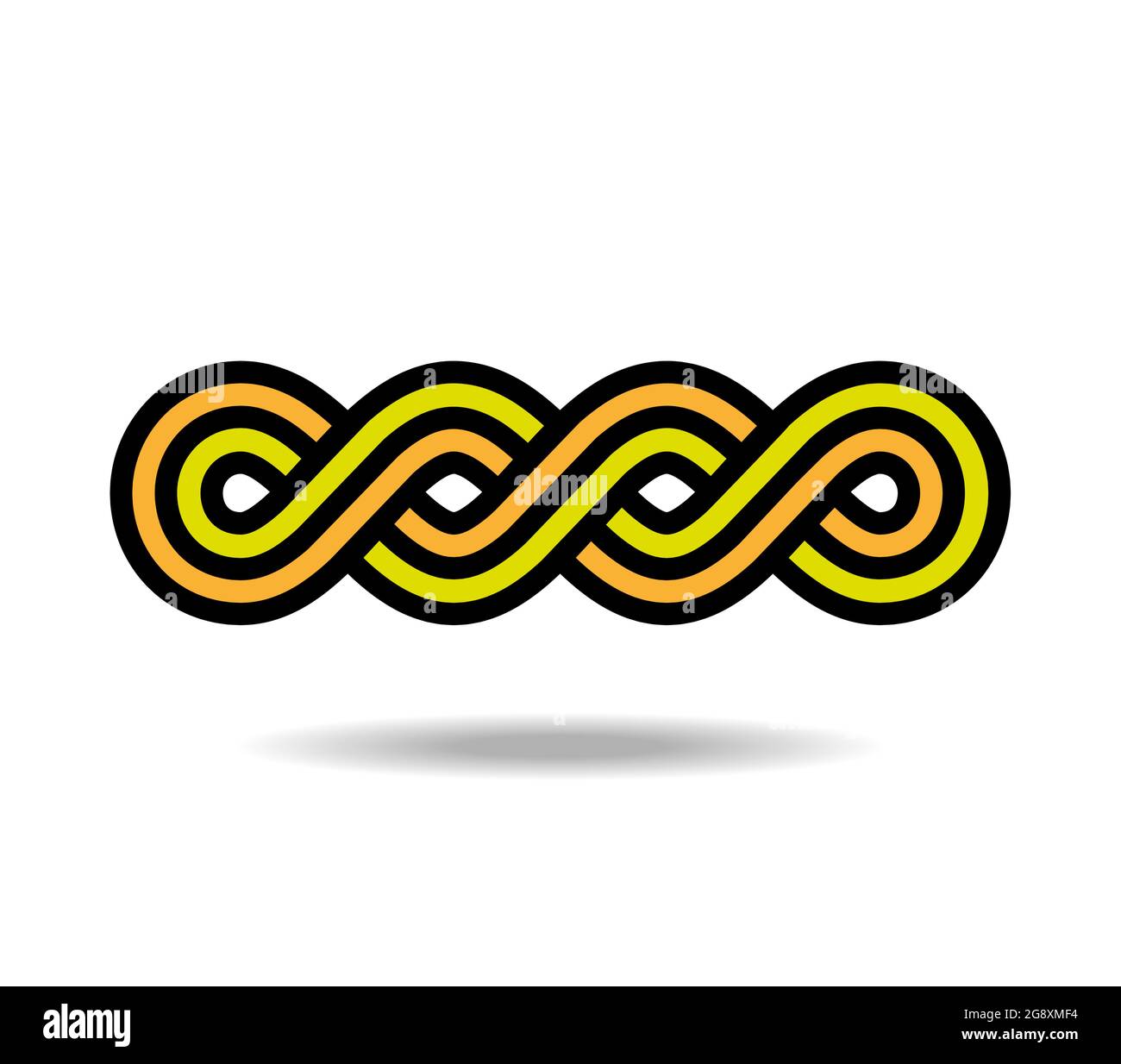 Golden infinity symbol shape eternity Stock Vector Images - Alamy