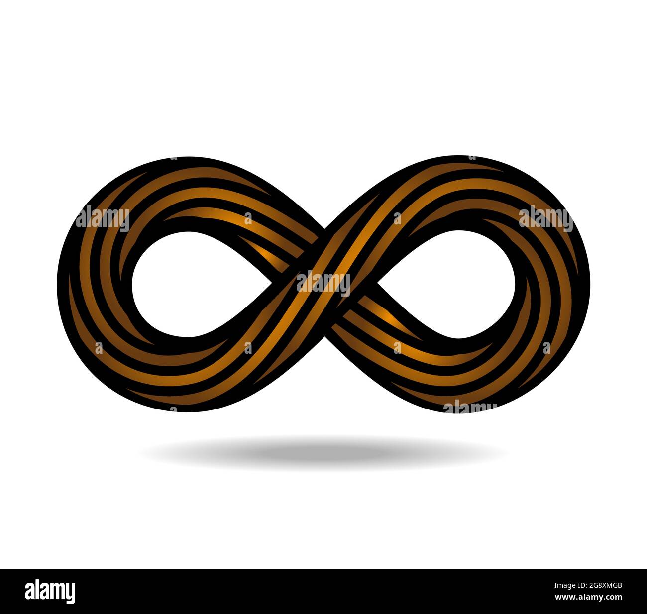 Golden infinity symbol shape eternity Stock Vector Images - Alamy