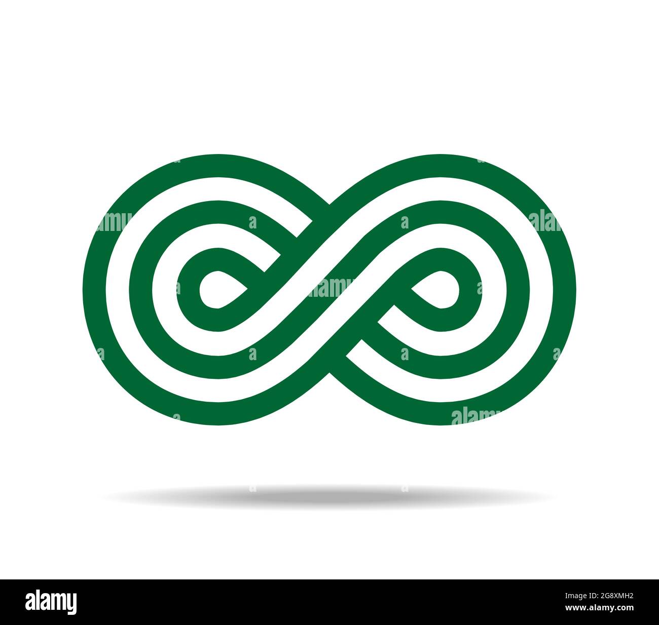 Green mobius loop. The sign of infinity logo. Infinity symbol Stock ...