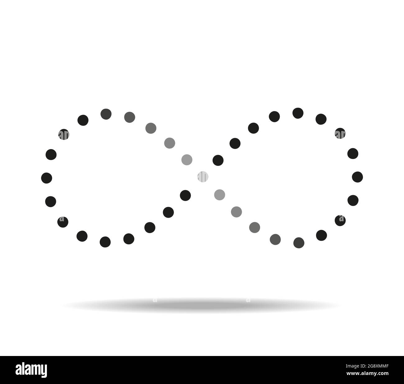 Dot to dot Mobius' loop picture. Infinity symbol Stock Vector Image ...