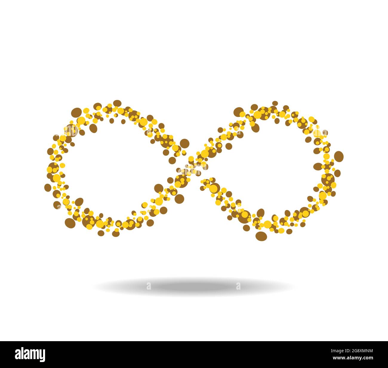 Infinity Mobius Loop Made Of Golden Bubbles Sign Of Infinity 8