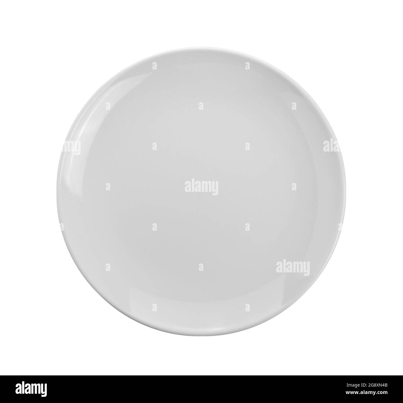 ceramic white plate isolated on white background Stock Photo - Alamy