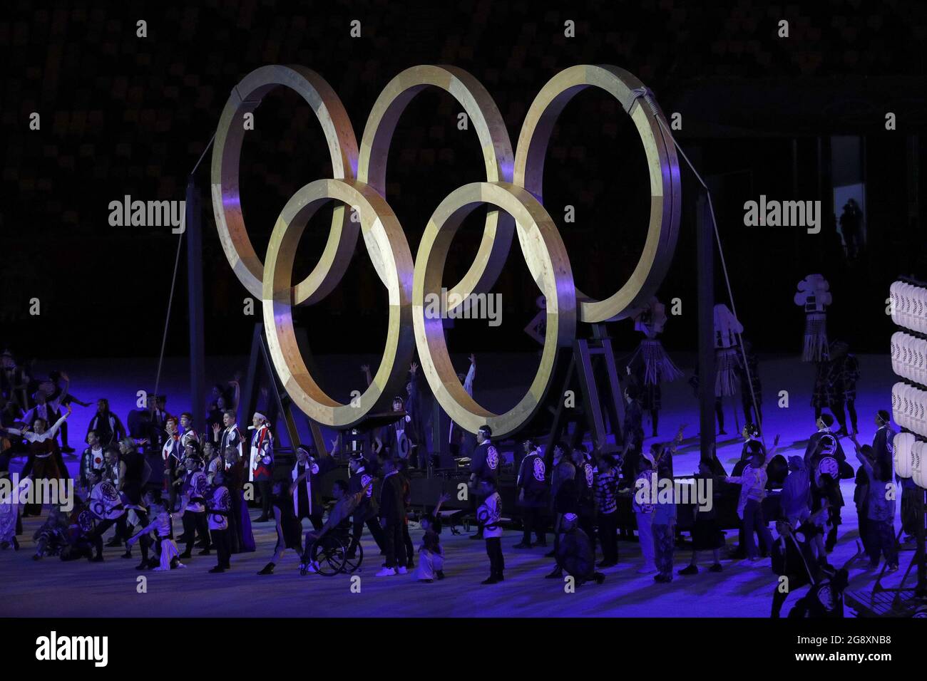 Olympic games rings tokyo stadium hi-res stock photography and images ...