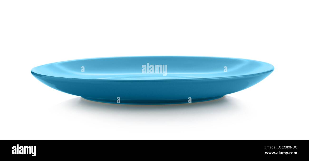 blue dish on white background Stock Photo - Alamy