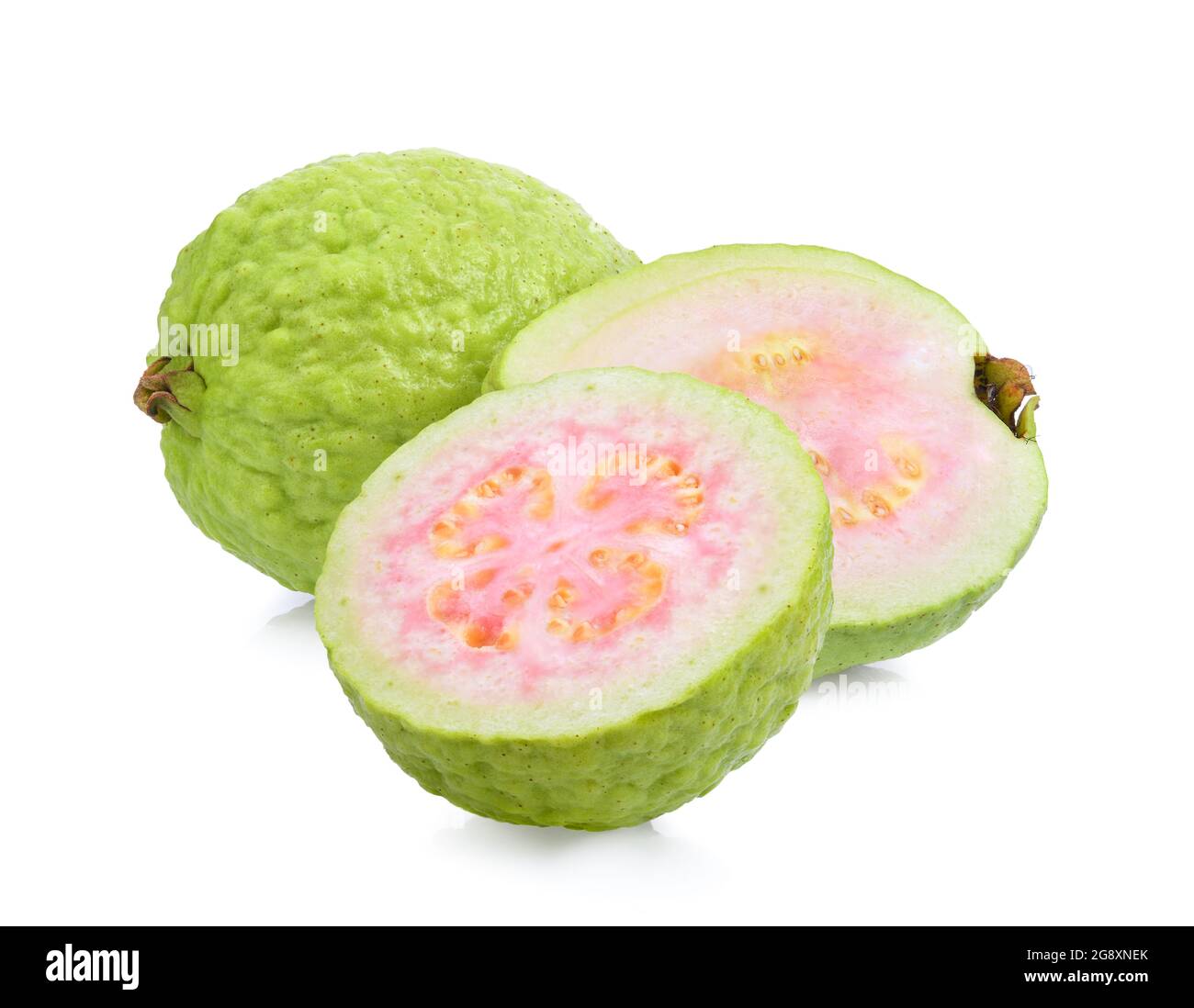 pink guava isolated on white background Stock Photo - Alamy