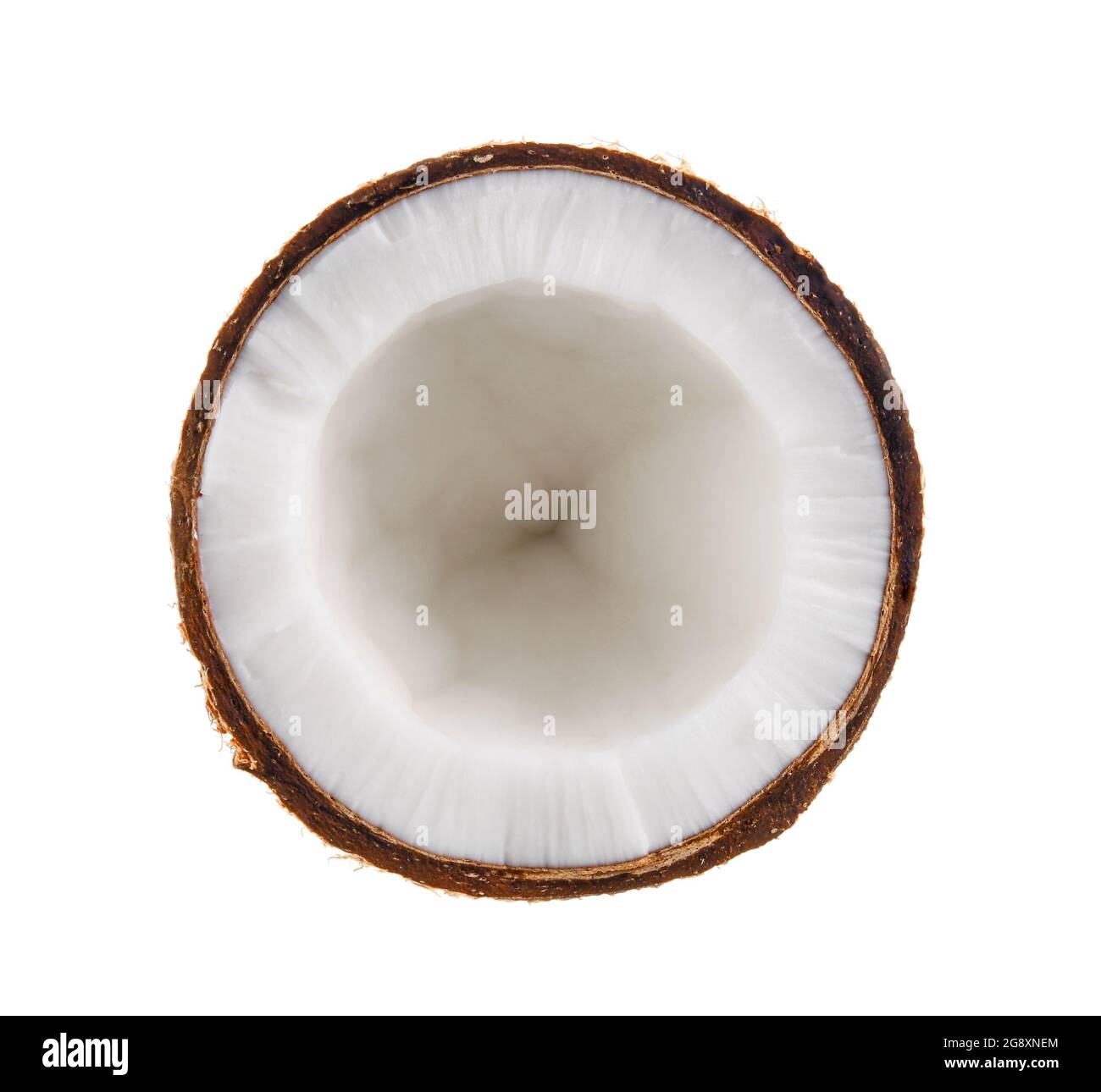Coconut. Half isolated on white background Stock Photo - Alamy