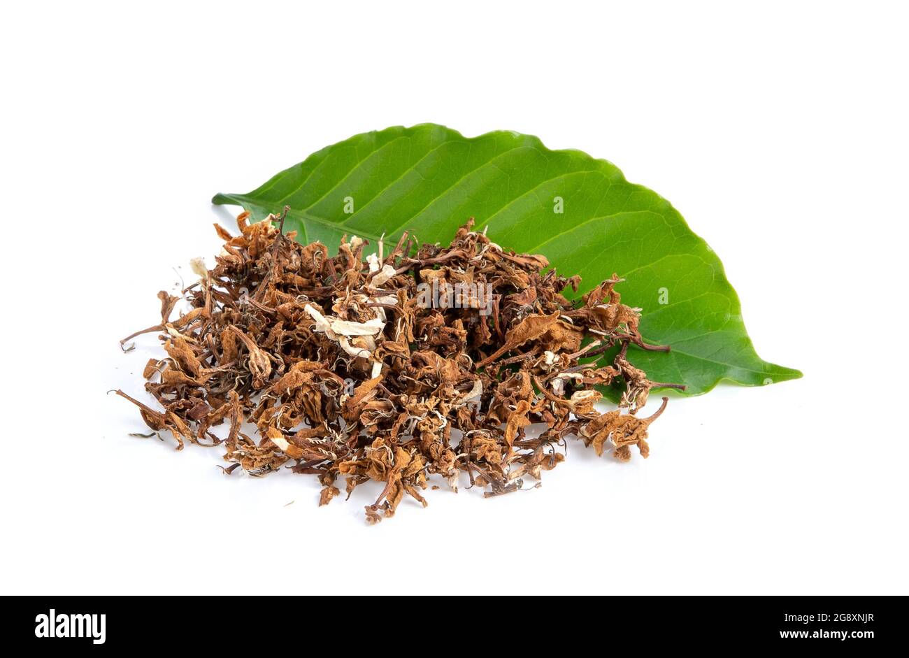 dry coffee flower tea on white background Stock Photo - Alamy