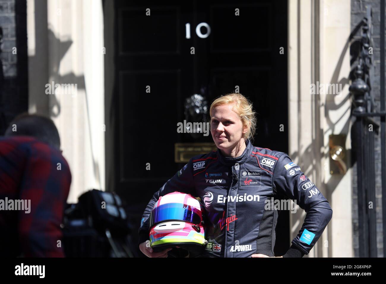 London, England, UK. 23rd July, 2021. Formula E Racing car in Downing ...