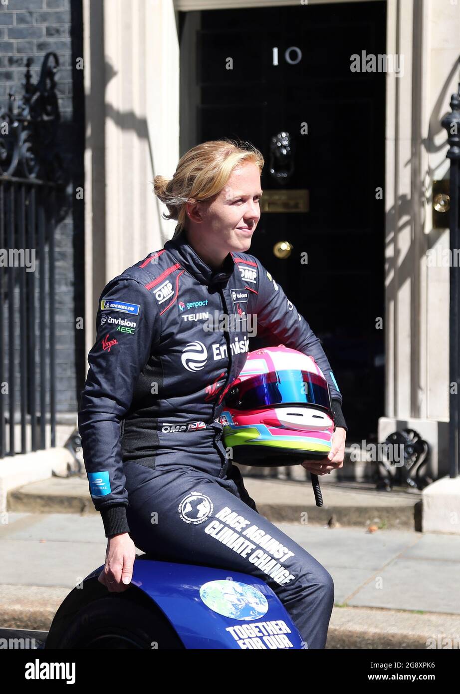 London, England, UK. 23rd July, 2021. Formula E Racing car in Downing ...