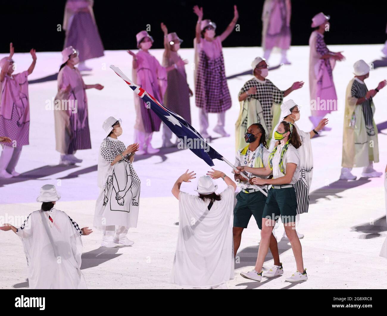 Tokyo, Japan. 23rd July, 2021. Olympic delegation of Australia parade ...