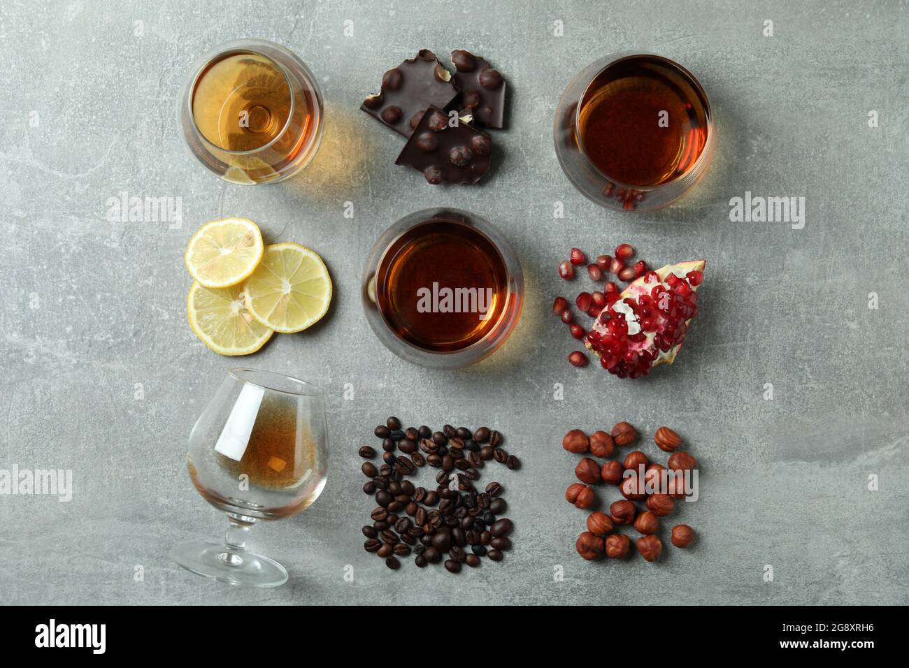 Concept of hard alcoholic drinks with cognac Stock Photo - Alamy