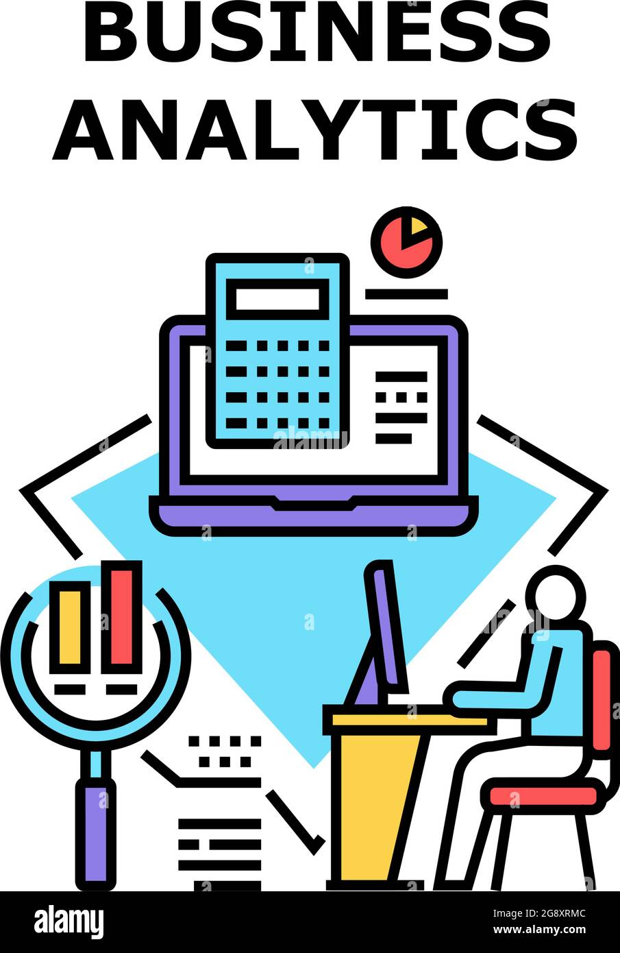 Business Analytics Occupation Vector Concept Color Stock Vector Image ...