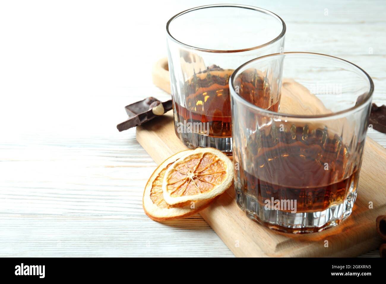 Concept of hard alcoholic drinks with cognac Stock Photo - Alamy