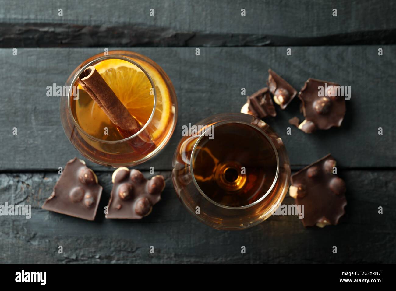 Concept of hard alcoholic drinks with cognac Stock Photo - Alamy
