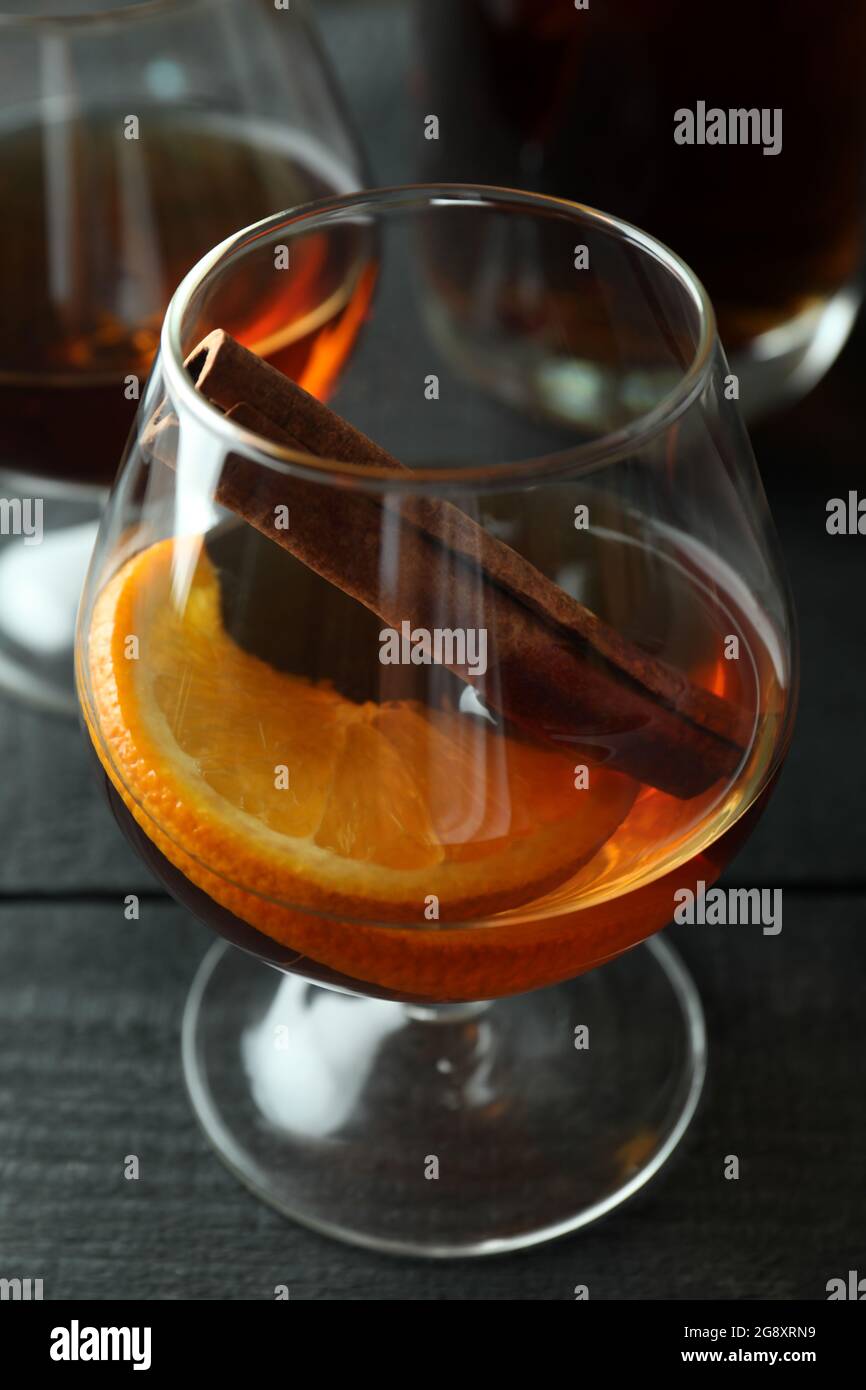 Concept of hard alcoholic drinks with cognac Stock Photo - Alamy