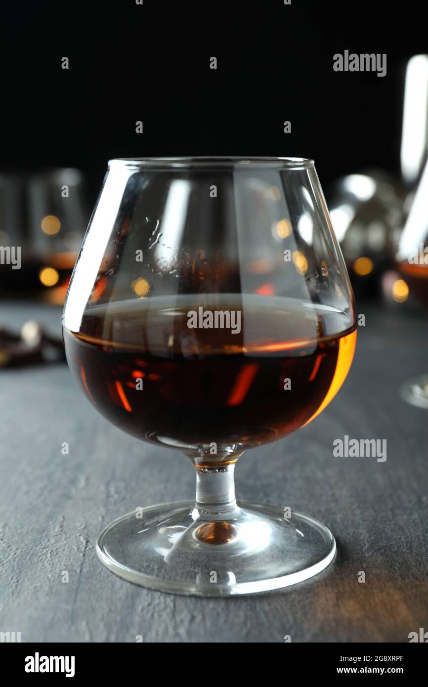 Concept of hard alcoholic drinks with cognac Stock Photo - Alamy