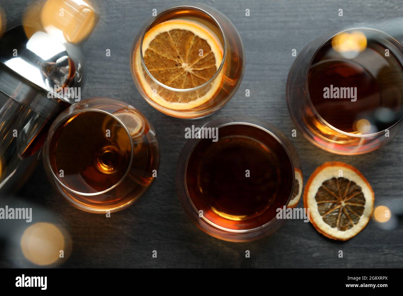 Concept of hard alcoholic drinks with cognac Stock Photo - Alamy