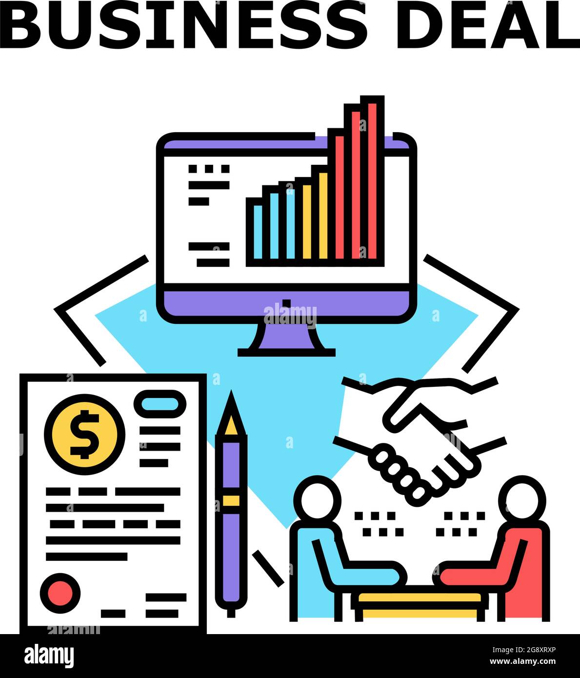 Business Deal Vector Concept Color Illustration Stock Vector Image ...