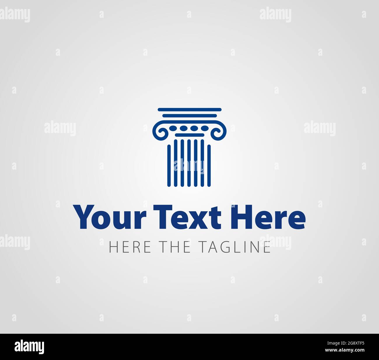 Head of an ancient column. Linear drawing. Ready logo Stock Vector ...