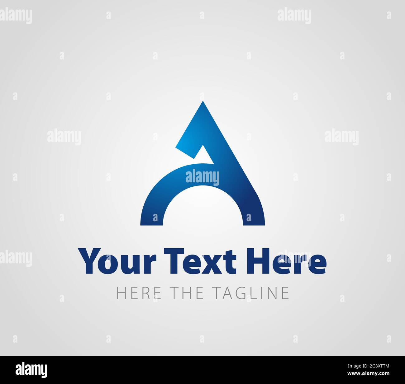 A ready-made logo in the shape of letters A and O or numbers 1 and 0 ...