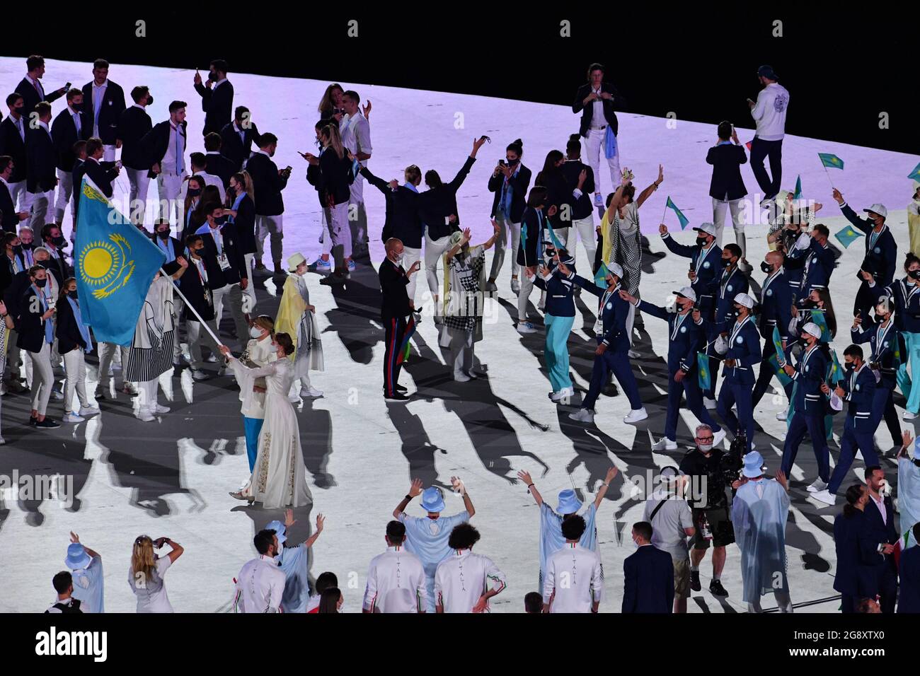 Kazakhstan delegation (KAZ), JULY 23, 2021 : Tokyo 2020 Olympic Games ...