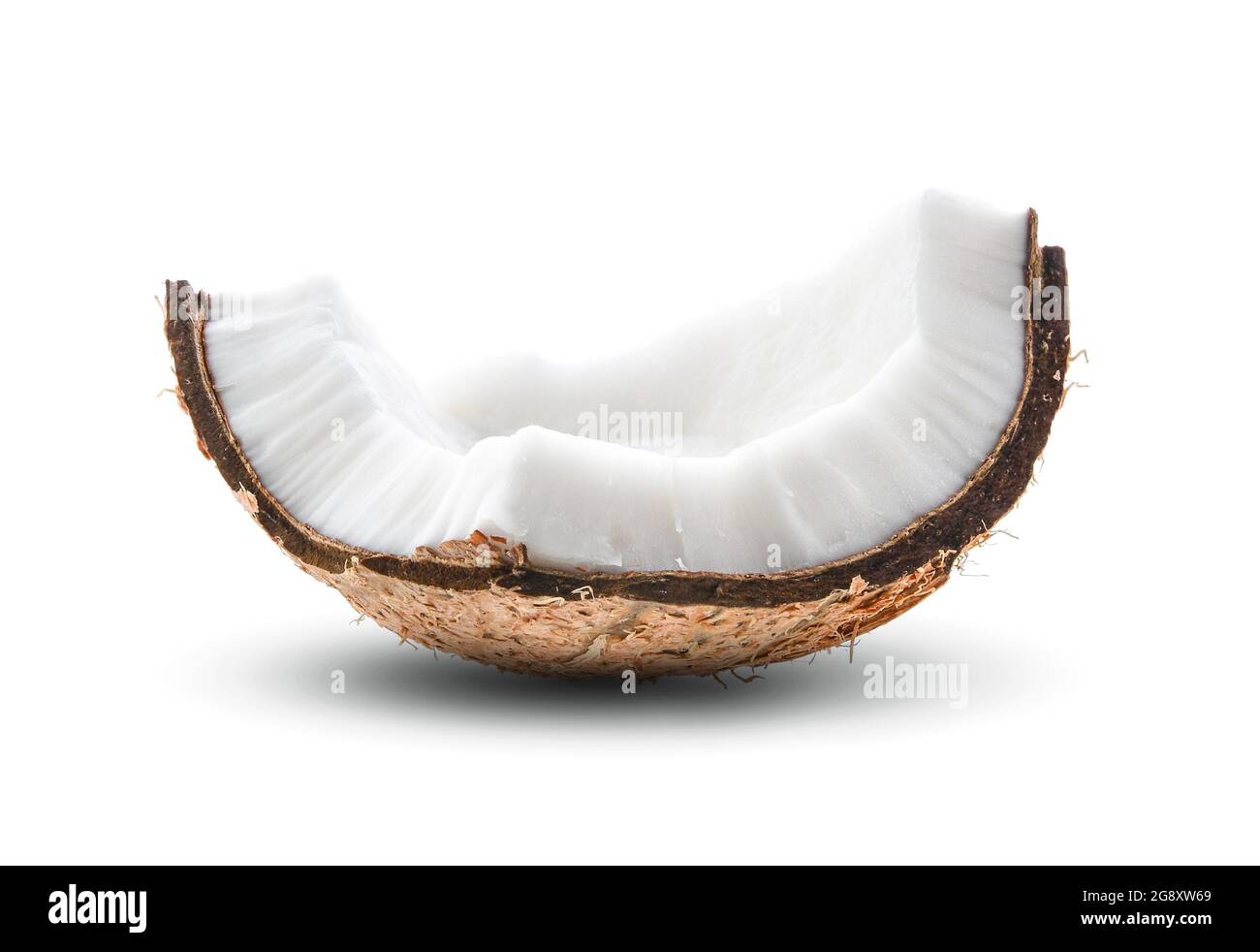 Coconut pieces isolated on white hi-res stock photography and images ...