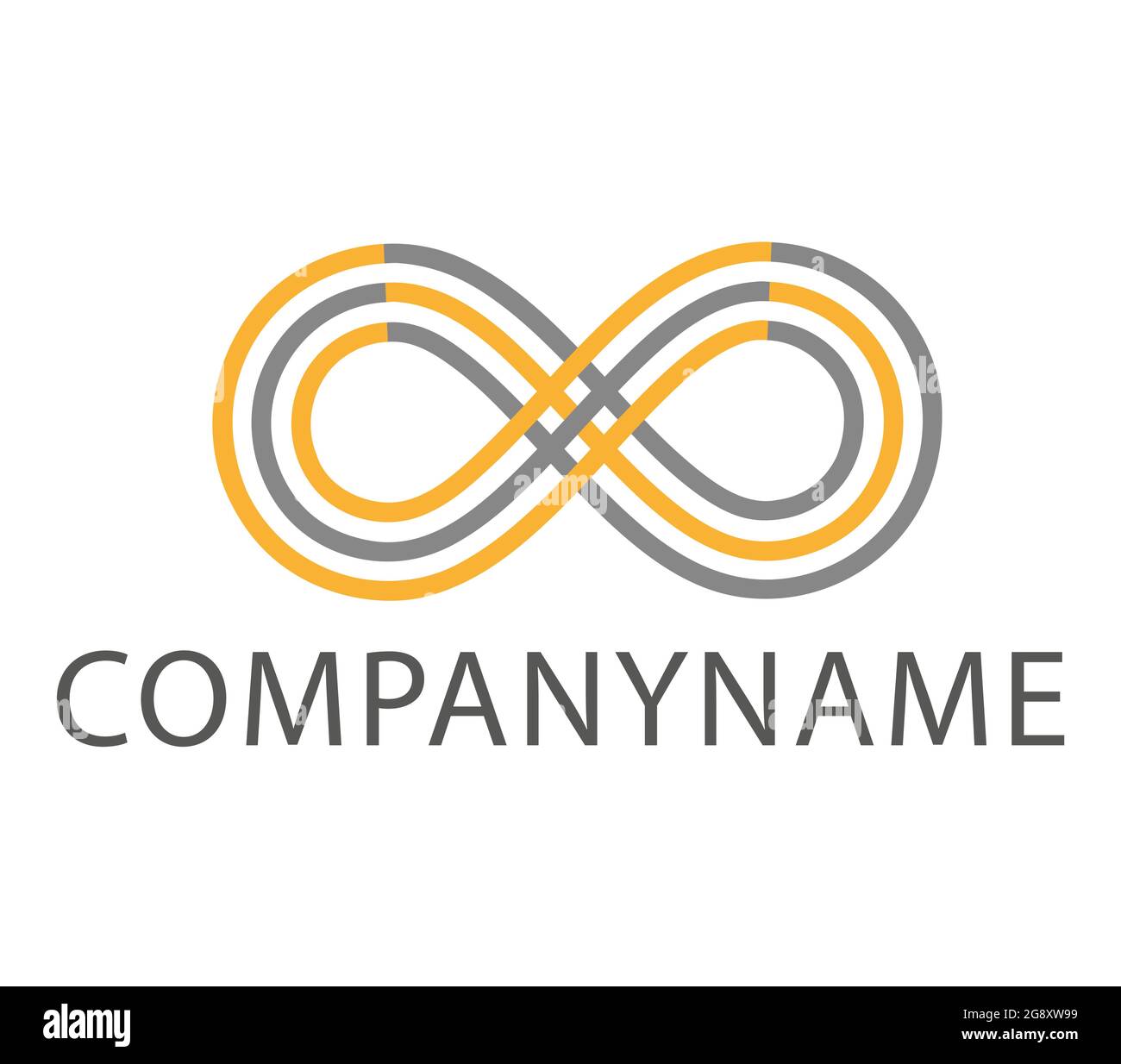 The sign of infinity in two colors. Mobius loop. Three lines. Ready ...