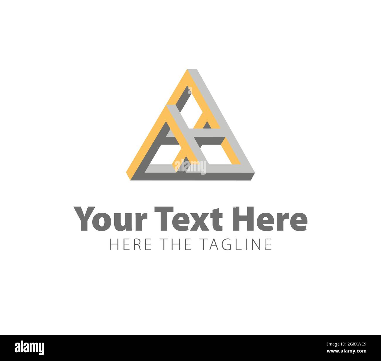 Impossible figure made of triangles. Ready logo Stock Vector Image ...