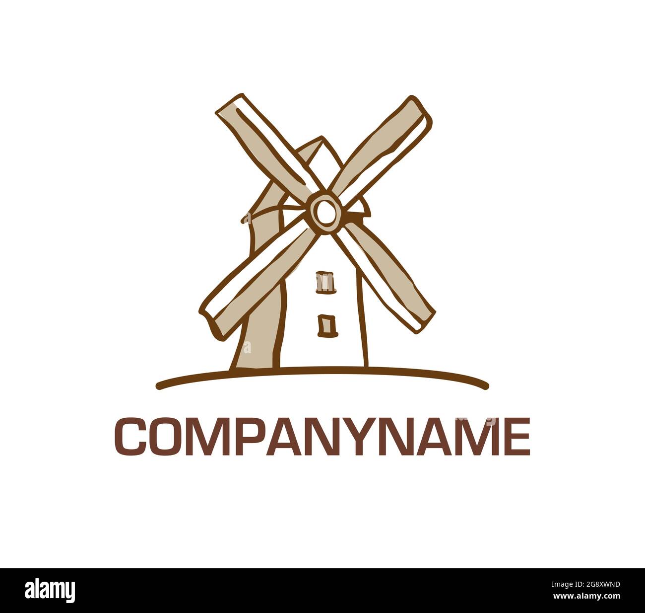 Farm mill line style Stock Vector Images - Alamy