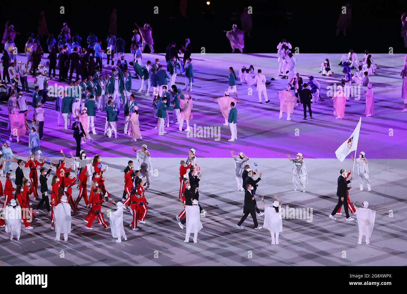 Tokyo, Japan. 23rd July, 2021. Olympic delegations parade into the ...