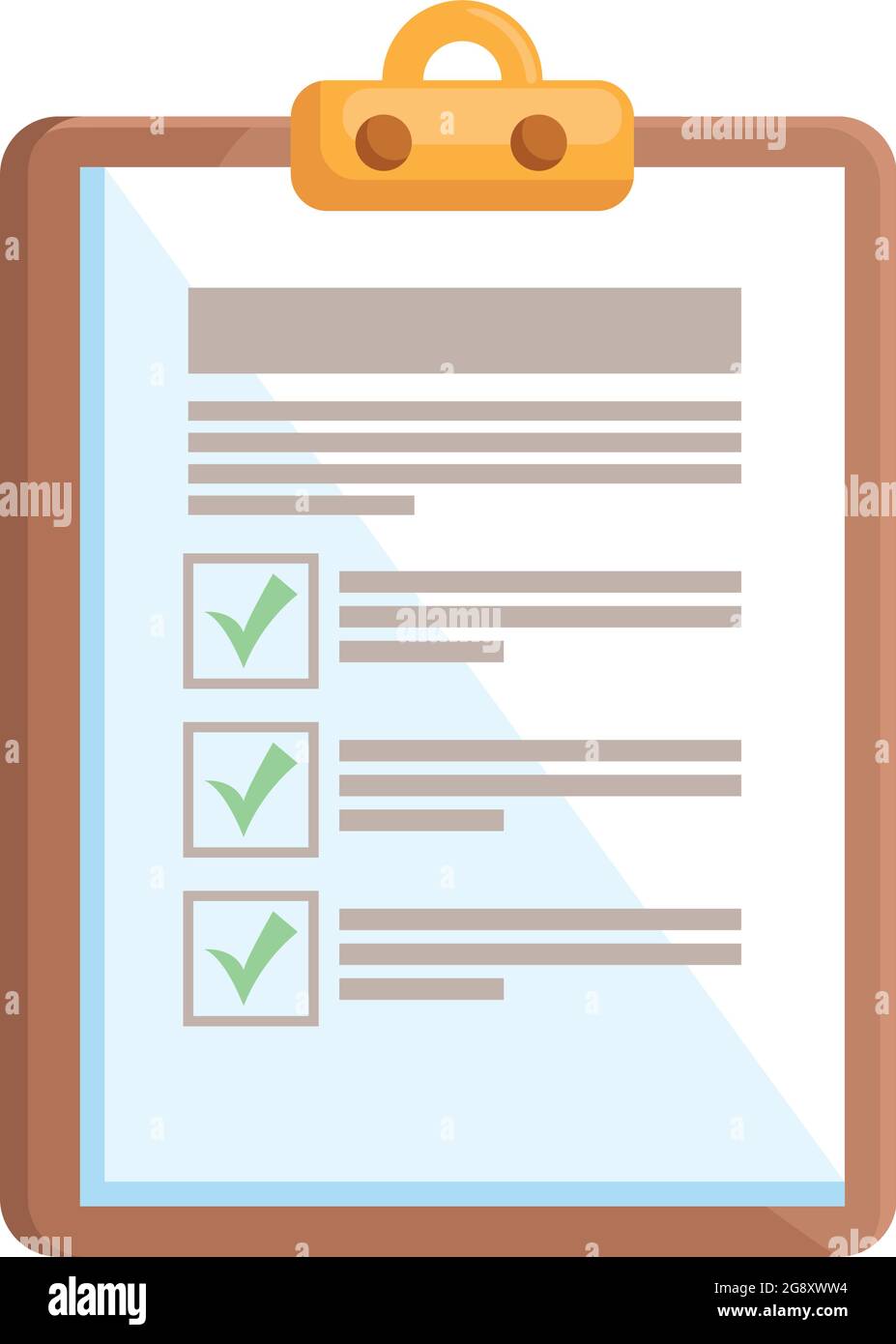 clipboard with checklist Stock Vector Image & Art - Alamy